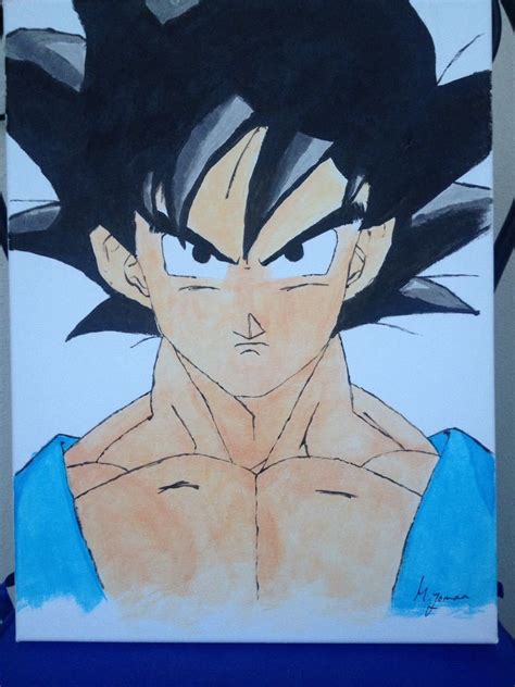 Dragonball Z Son Goku Auf Leinwand Acryl 30x40cm Songoku Otaku