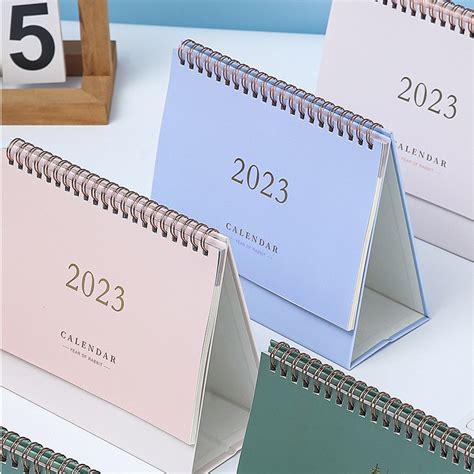 2022 2023 Jednokolorowy kalendarz Prosty Ins Retro Notatnik na biurko Kalendarz Planer książki