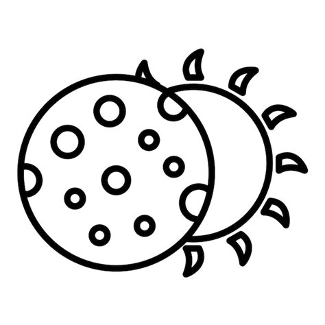 Style D illustration Vectorielle De L éclipse Solaire Vecteur Premium