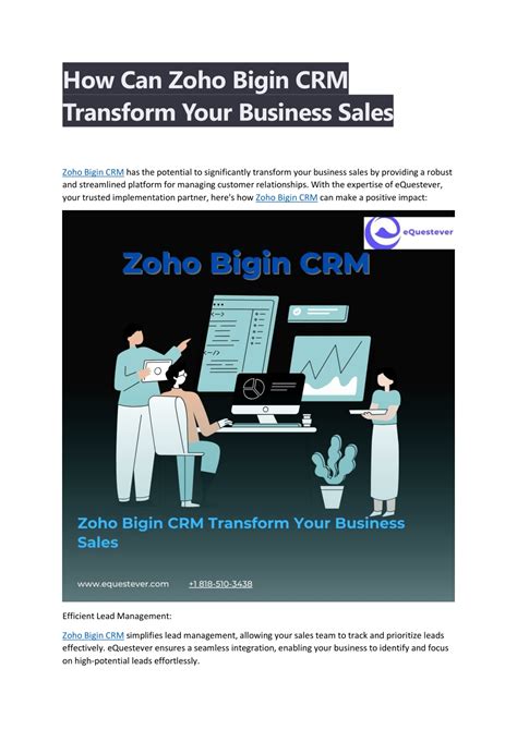 Ppt Zoho Bigin Crm Transform Your Business Sales Powerpoint Presentation Id 12845390