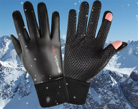 Badu Bg Мъжки зимни кожени ръкавици подходящи за шофиране риболов и езда Badu Bg