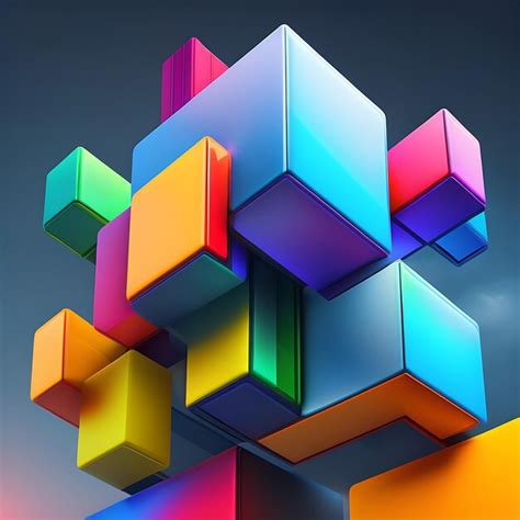 Premium Ai Image Abstract Tetris City Building Colorful Blocks Of