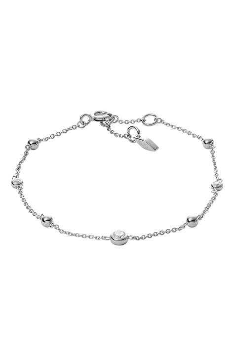 Fossil Bratara De Argint Cu Zirconia Argintiu Emag Ro