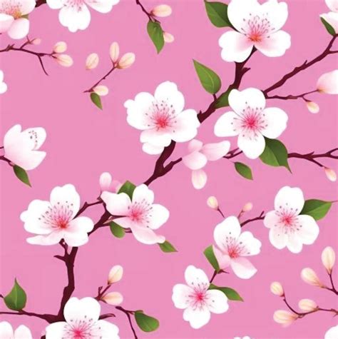 Premium Vector Sakura Pattern For Print