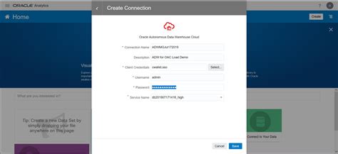 Loading Data Into Oracle Autonomous Data Warehouse Using Oac Insight