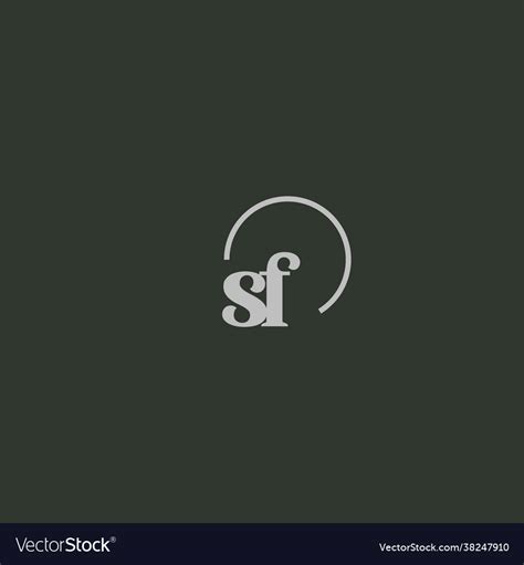 Sf Initials Logo Monogram Royalty Free Vector Image
