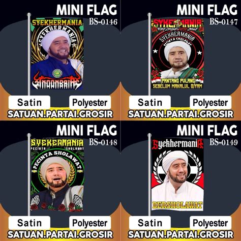 Jual Cetak Miniflag Syekhermania Indonesia Pecinta Sholawat Bendera