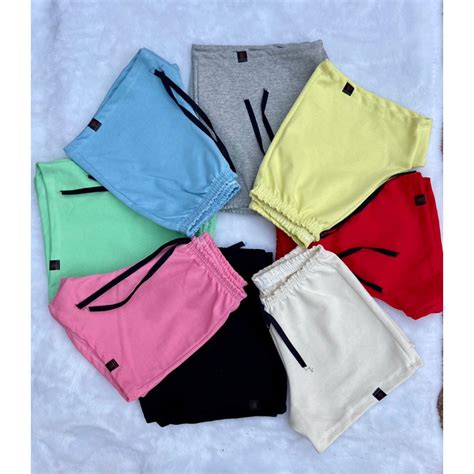 Kit 3 Shorts Feminino Pecas No Moletom Básico Para Seus Dias Shopee