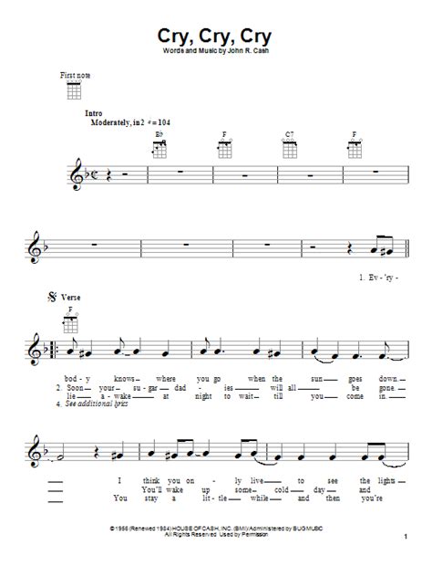 Cry Cry Cry By Johnny Cash Ukulele Guitar Instructor