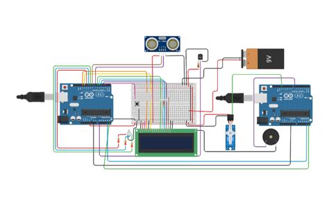 circuit design proyek 1 mikrokontroler tinkercad