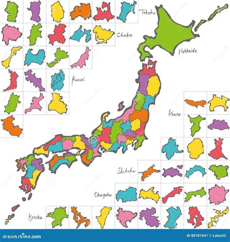 Japanese Prefecture Map