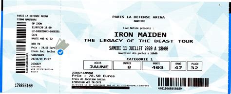 ANCIENS BILLETS DE CONCERTS OLD CONCERT TICKETS BACK TO THE