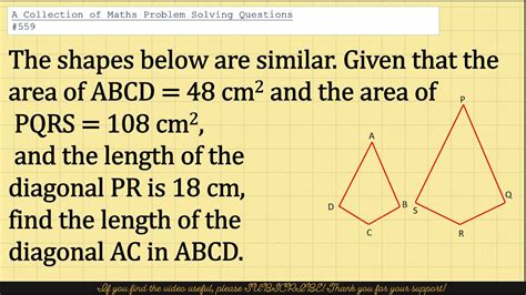 A Collection Of Maths Problem Solving Questions 559 Area Scale