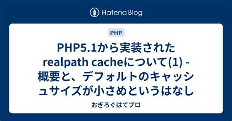 Php Realpath Cache
