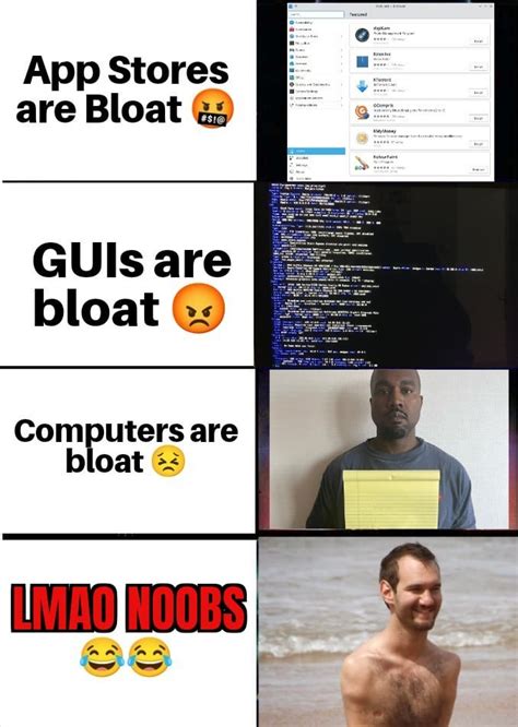 How Bloat Is Your Setup Rlinuxmemes