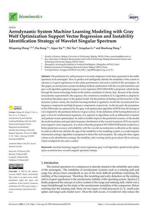 Pdf Aerodynamic System Machine Learning Modeling With Gray Wolf