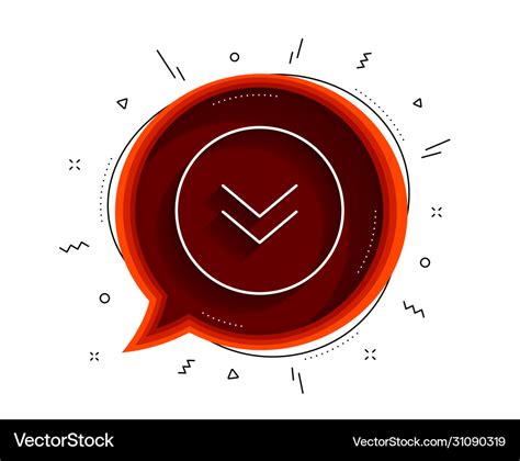 Scroll Down Button Line Icon Scrolling Screen Vector Image