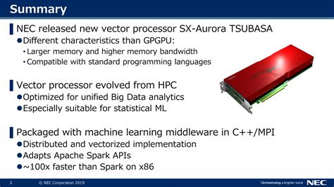 Accelerating Spark Mllib And Dataframe With Vector Processor “sx Aurora