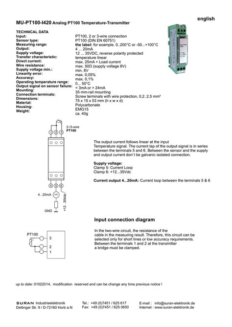Pt100 4 Wire Wiring Diagram