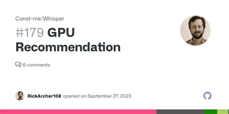 Gpu Recommendation Issue Const Me Whisper Github