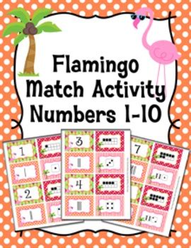 Flamingo Number Match Activity By Pink Posy Paperie TPT