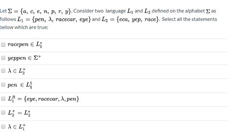 Solved Let Σ a c e n p r y Consider two Chegg