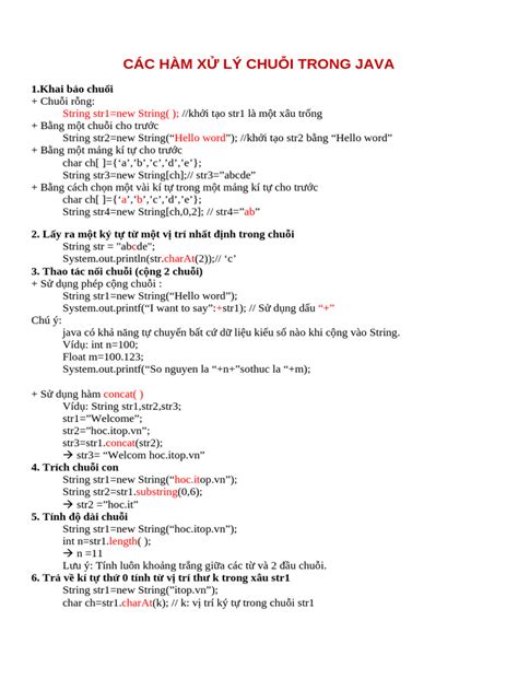 Cac Ham Xu Ly Chuoi Trong Java2 New Pdf