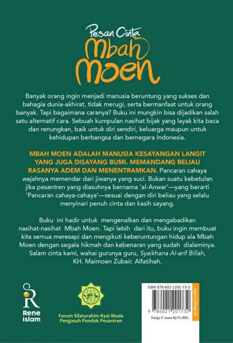 Buku Pesan Cinta Mbah Moen Toko Buku Online Bukukita