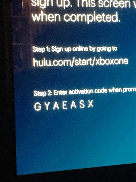The Activation Code For Hulu On My Xbox Rfunny