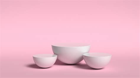 3d 추상 배경 렌더링 제품 디스플레이를 위한 분홍색 플랫폼 인테리어 연단 장소 디자인을위한 빈 장식 템플릿입니다 3차원 형태에