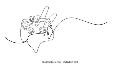 Continuous Line Hands Holding Game Sticks Stock Vector Royalty Free 2289831001 Shutterstock
