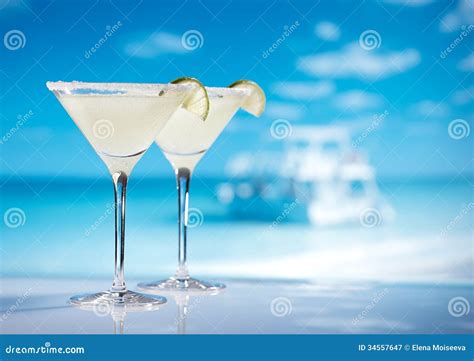 Margarita Sex On The Beach Cocktail Beer Tequila Royalty Free Stock