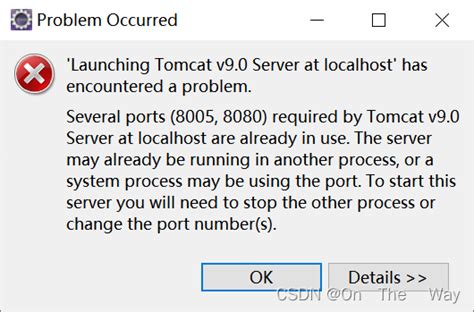 Several Ports 8005 8080 Required By Tomcat V9 0 Server At Localhost