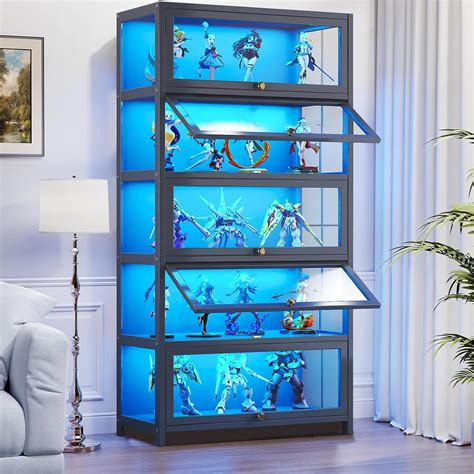 Pipoaip Curio Display Cabinet 5 Tier Display Cabinet With