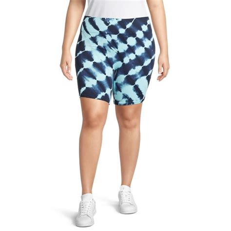 Avia Womens Plus Size Seamless Printed Bike Shorts
