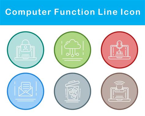 Computer Function Vector Icon Set 21376753 Vector Art At Vecteezy