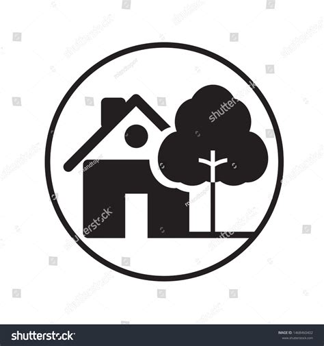 Black House Icons Building Ine Icon 库存矢量图免版税1468460402 Shutterstock