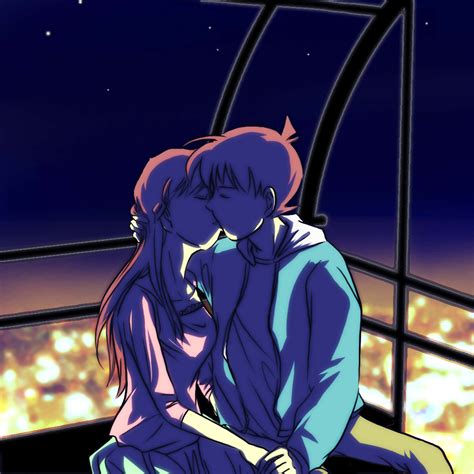 Download Ferris Wheel Anime Couple Kissing Picture
