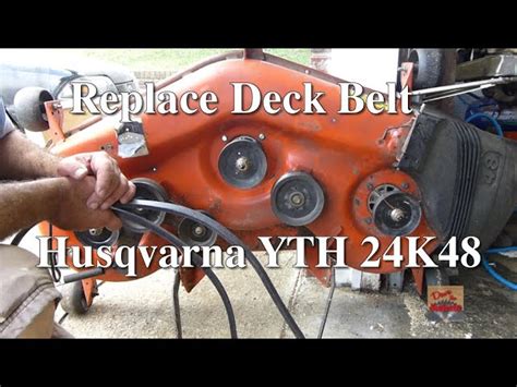 Replace Deck Belt On Husqvarna YTH K Riding Mower OFF