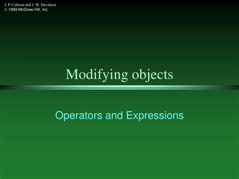 Ppt Modifying Objects Powerpoint Presentation Free Download Id9402843
