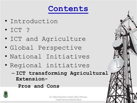 Ict A Gateway For Extension Delivery Mr Rahul Krishnan And Dr