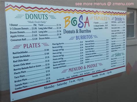 Online Menu Of Bosa Donuts Restaurant Las Cruces New Mexico 88005