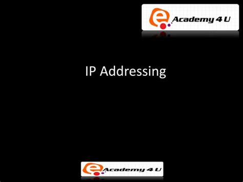 Basics Of Ip Addressing Pptx Internet Computing