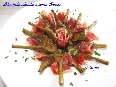 Les receptes del Miquel Alcachofas salteadas con jamón ibérico