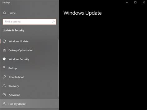 Fix Windows Update Page Blank In Windows 1110
