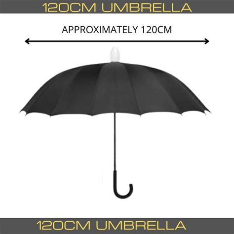 Unihomsg Umbrella 120cm 16 Bones With Case Drip Proof Uv Protection