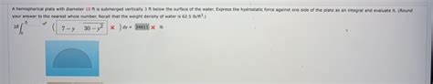 Solved A Hemispherical Plate With Diameter 10 Ft Is