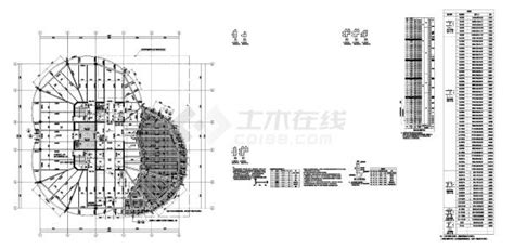 某高层结构平面布置图 节点详图 土木在线