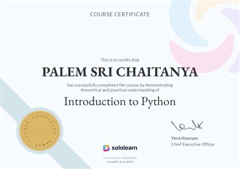 Palem Srichaitanya On Linkedin Python Programming Learningjourney