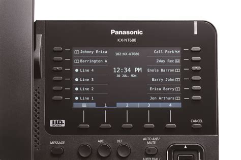 Panasonic KX NT680 B Black IP Display Speakerphone 4 3 Inch Color LCD